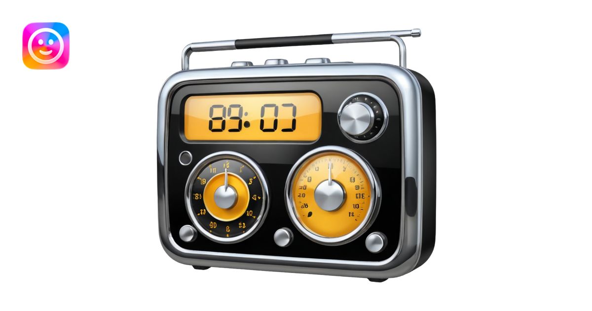 modern radio emoji | AI Emoji Generator