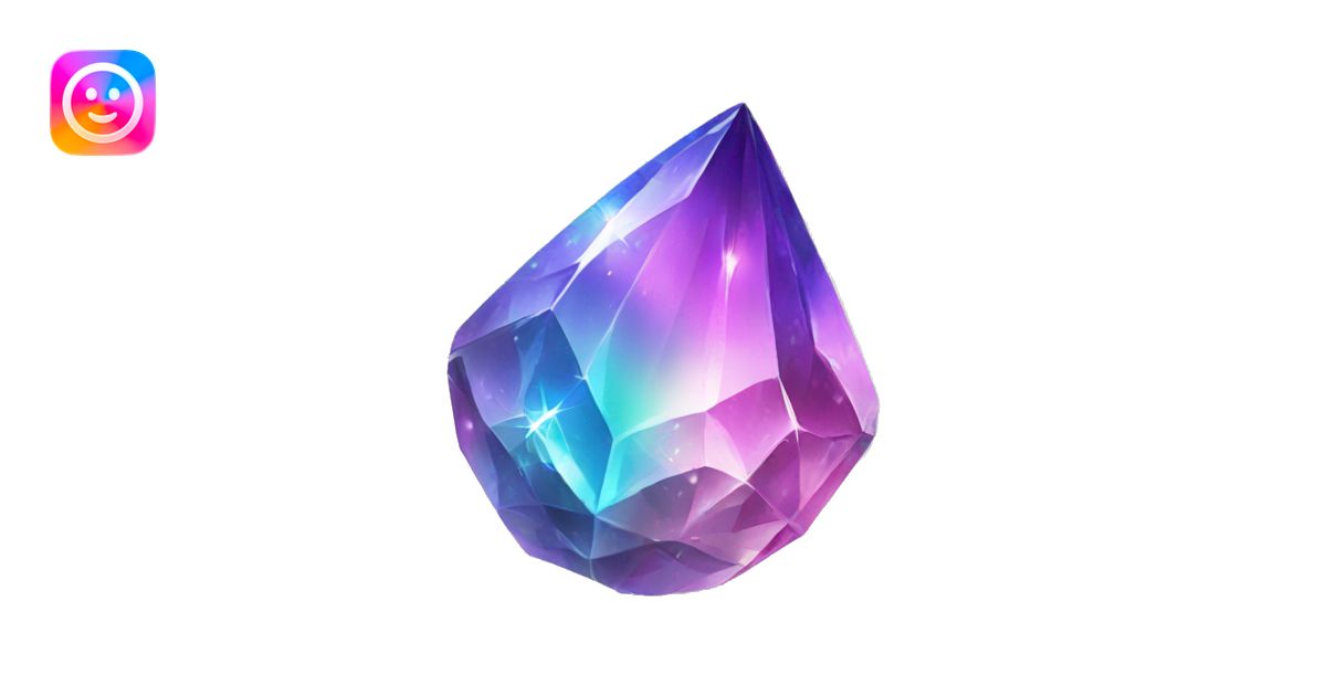 Shiny sparkly colorful crystal gem shard emoji | AI Emoji Generator