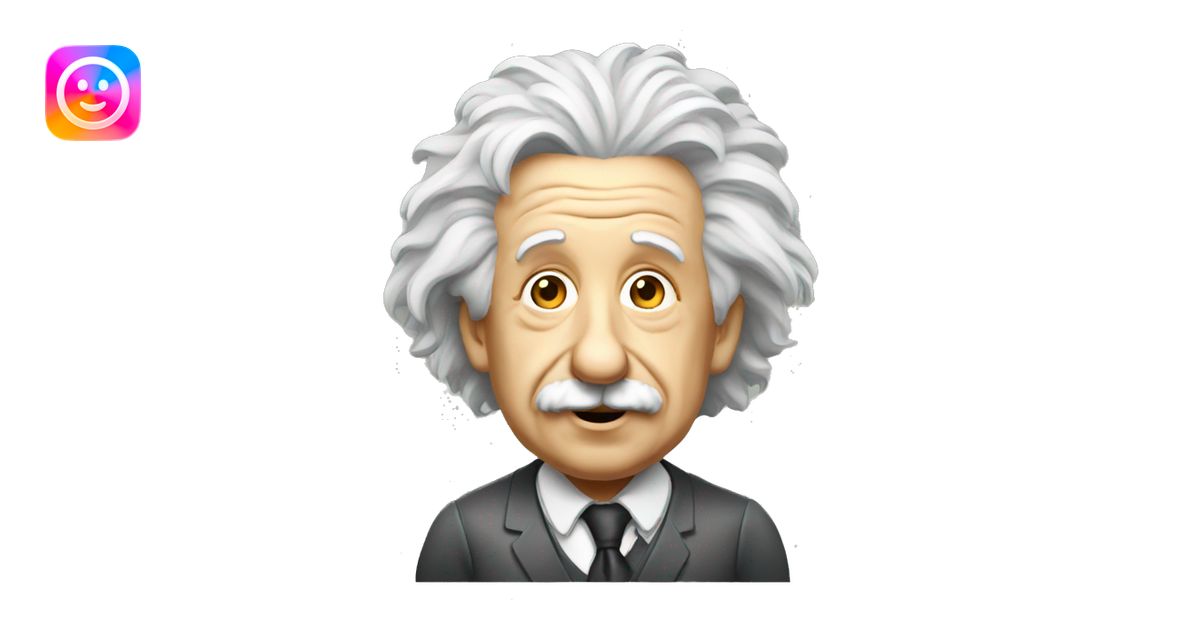 albert einstein with computer emoji | AI Emoji Generator