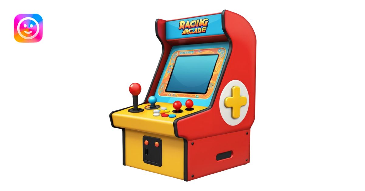 Racing arcade cabinet emoji | AI Emoji Generator