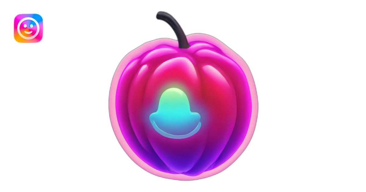 Juicy booty neon sign style emoji | AI Emoji Generator