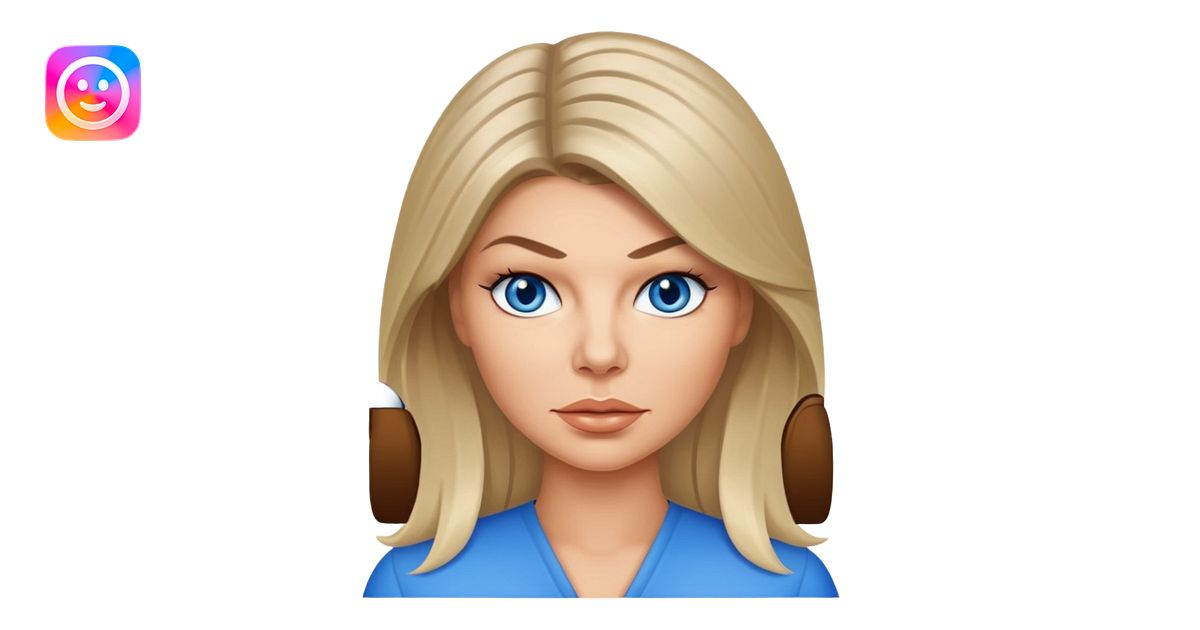 Fergie with blue eyes emoji | AI Emoji Generator
