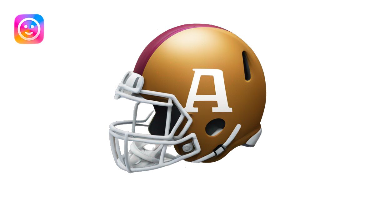 american football helmet with the letters A emoji | AI Emoji Generator