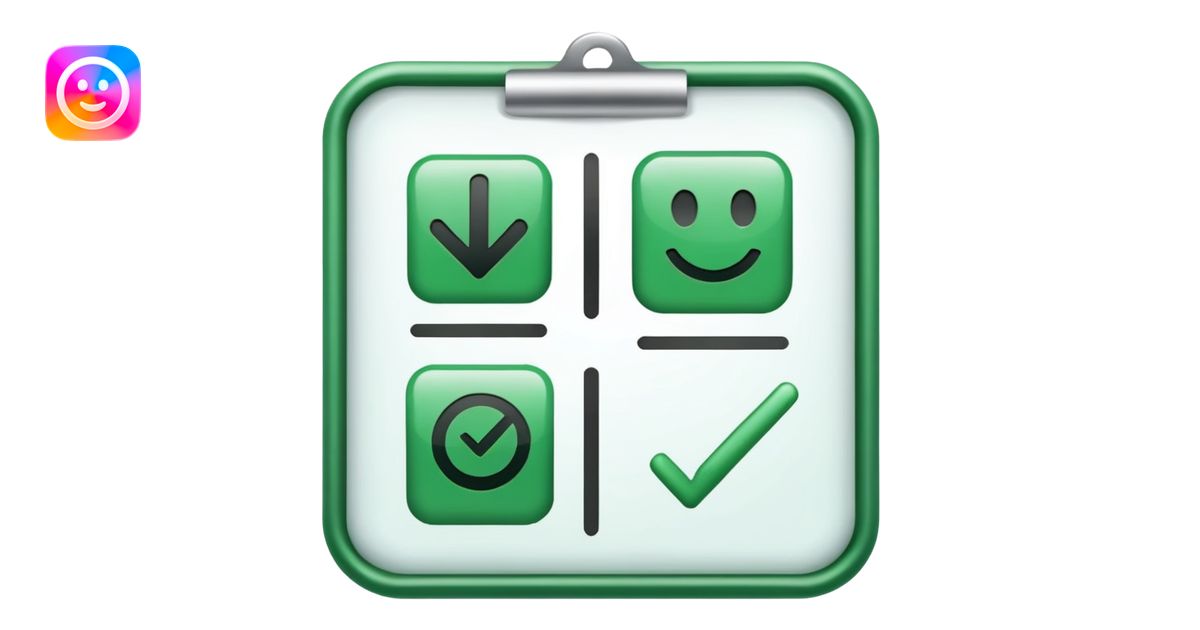 two checkboxes from a checklist with ticks emoji | AI Emoji Generator