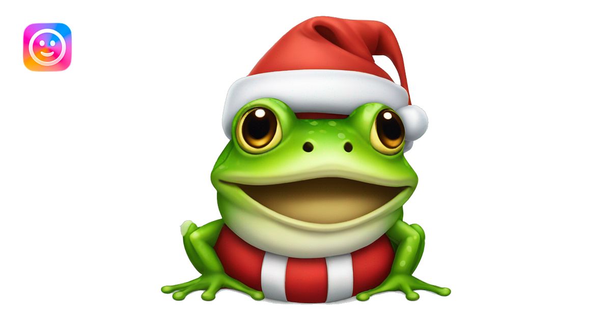 Frog with Santa hat emoji | AI Emoji Generator
