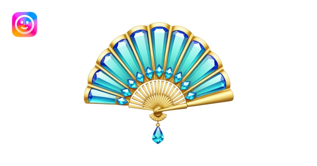 gem fan with ggem accessories emoji | AI Emoji Generator