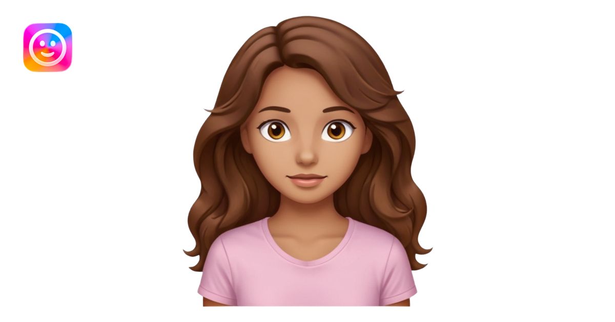 A pretty girl with tan skin and long brown wavy hair, wearing a very ...