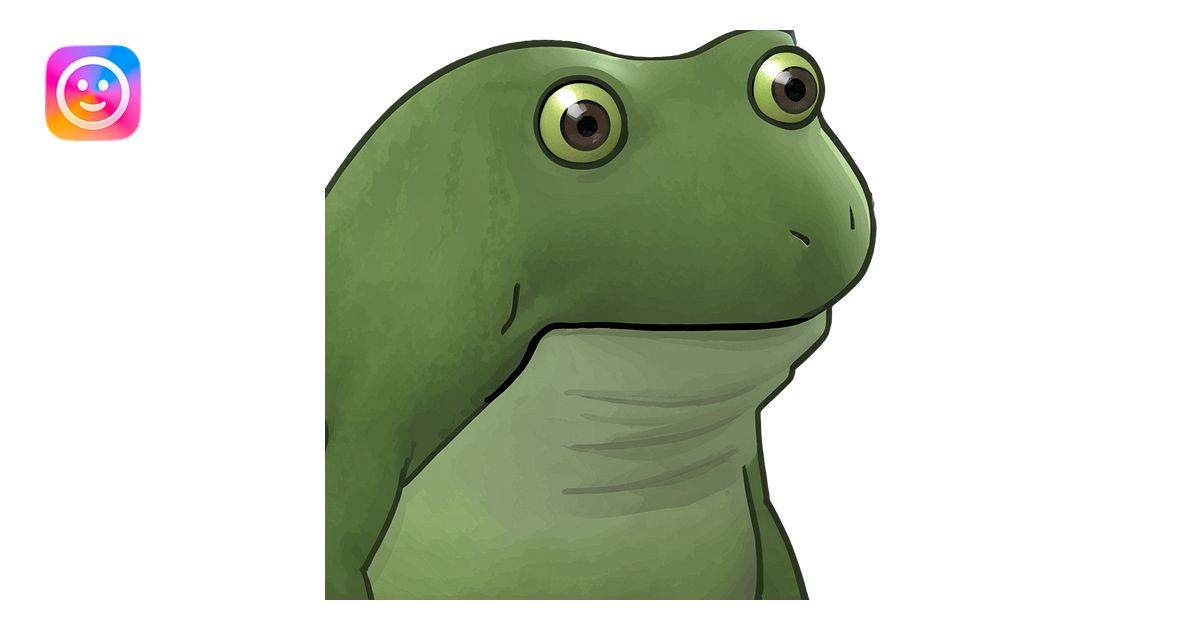 tank from bird's-eye view, green bufo frog meme style meme | AI Emoji ...