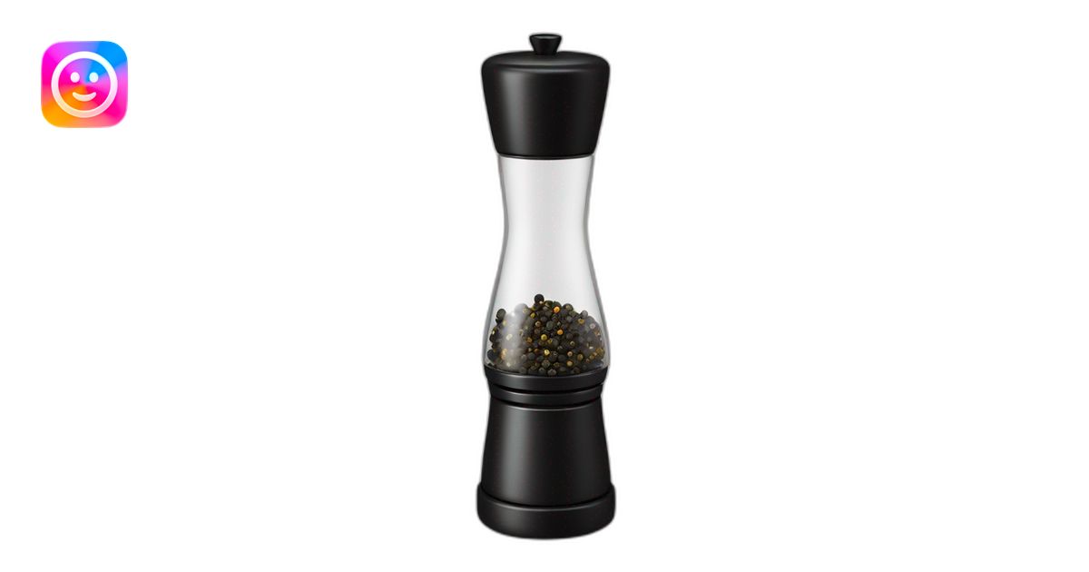 glass pepper mill with black pepper emoji | AI Emoji Generator