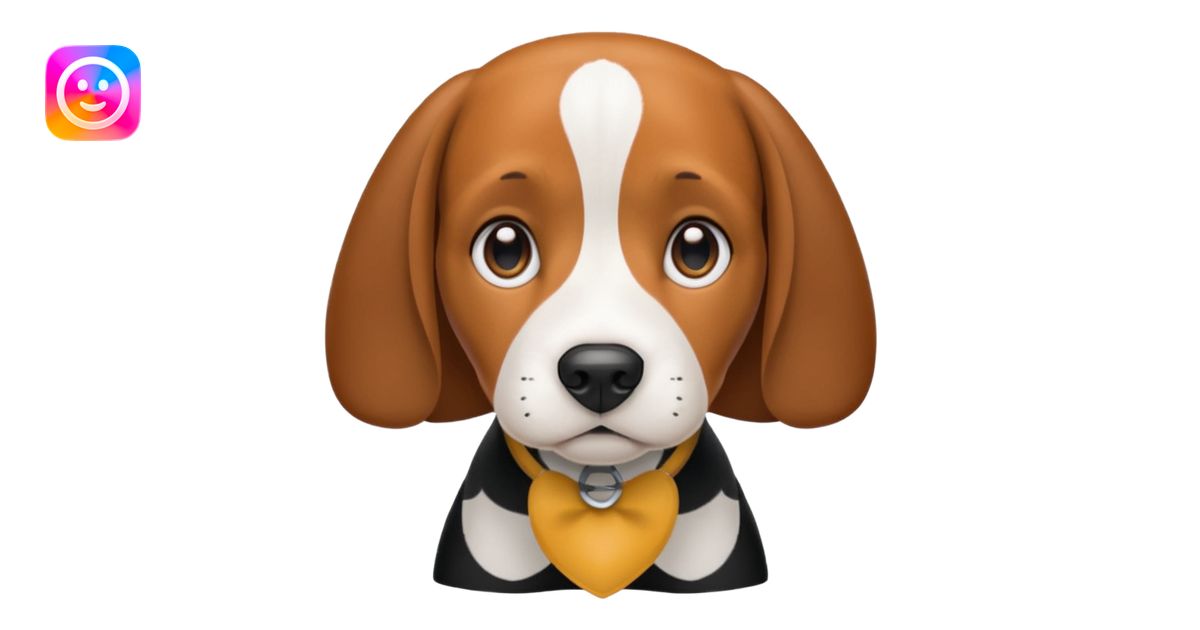 black and white beagle emoji | AI Emoji Generator