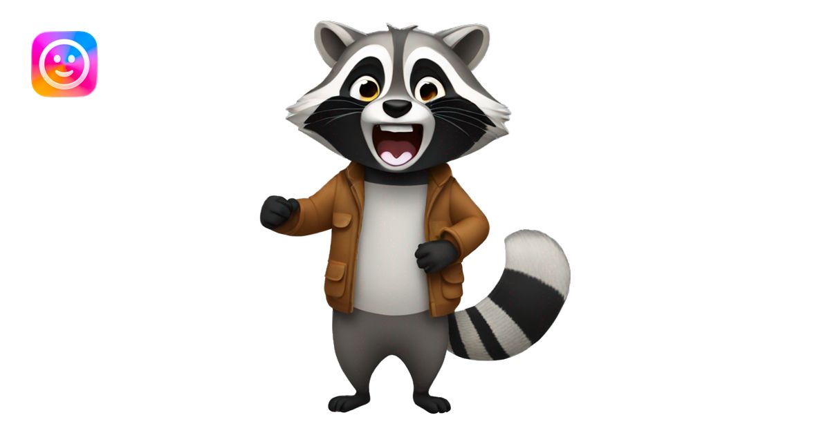 Animated emoji Raccoon singing emoji | AI Emoji Generator