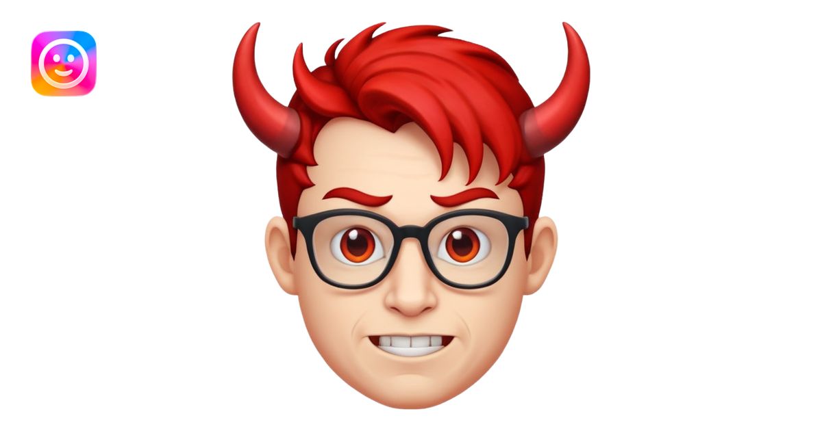 nerd face with devil horns emoji | AI Emoji Generator