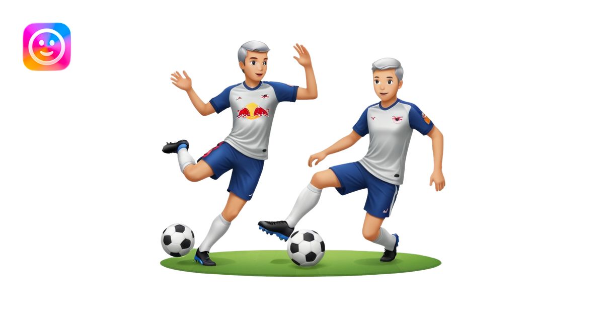 Red bull energy drink imogi for soccer players playing soccer emoji ...