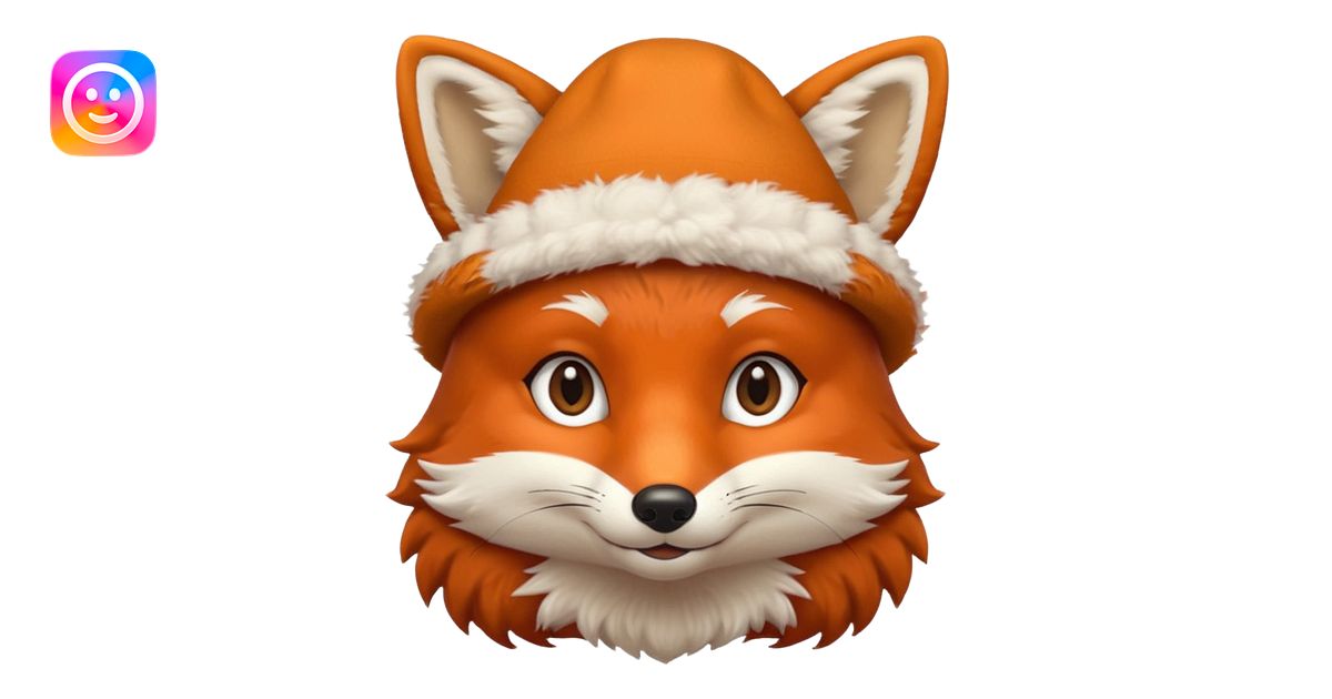 wearing a hat fox emoji | AI Emoji Generator