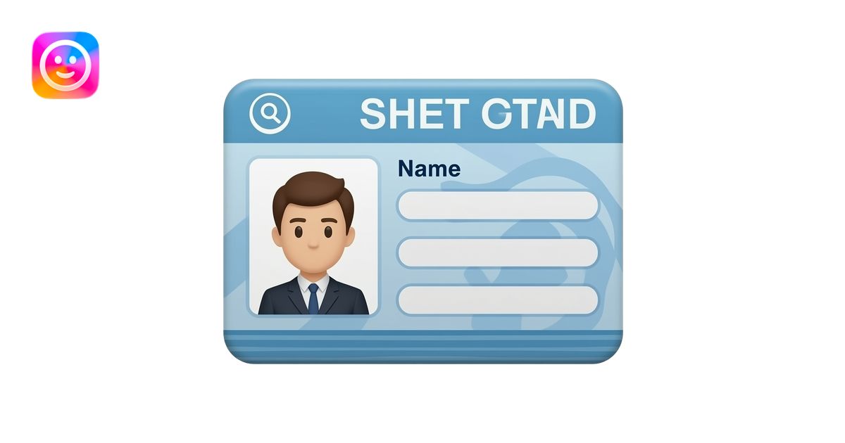 id card name only no photo emoji | AI Emoji Generator