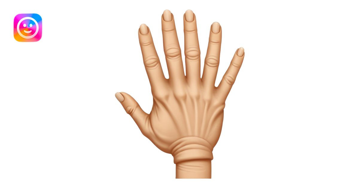 Hand but ring finger missing emoji | AI Emoji Generator