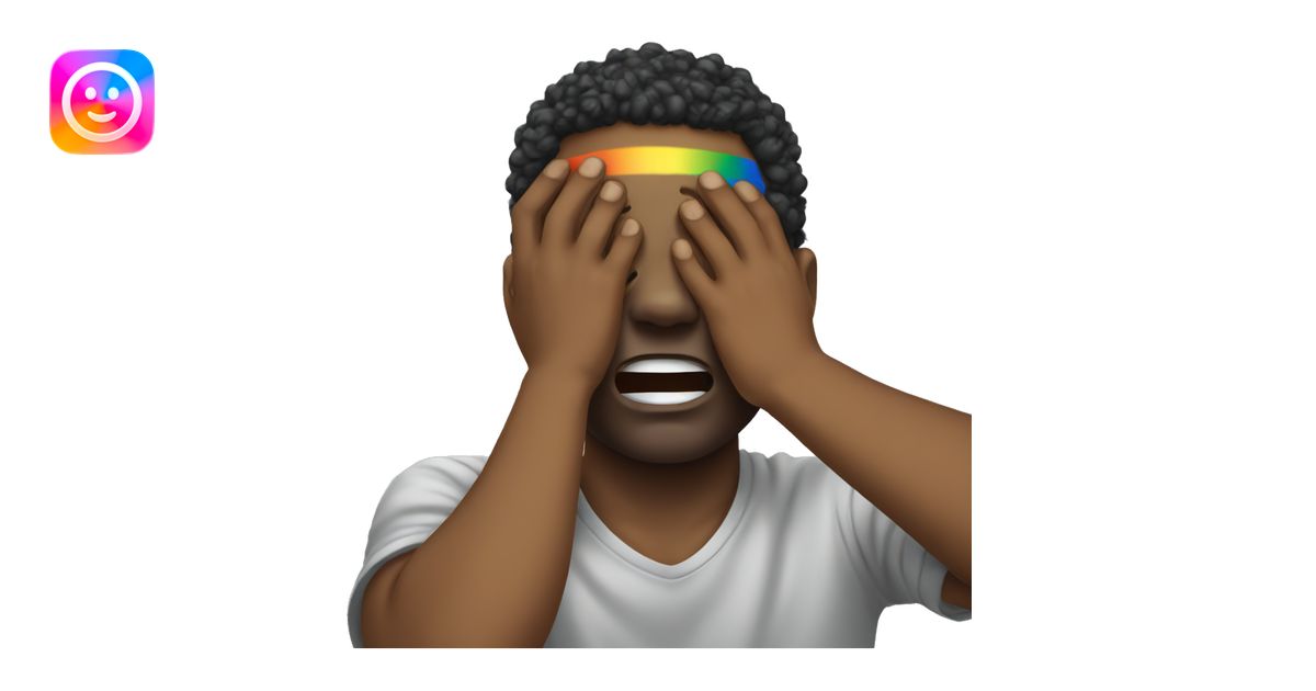 man crying rainbow tears emoji | AI Emoji Generator