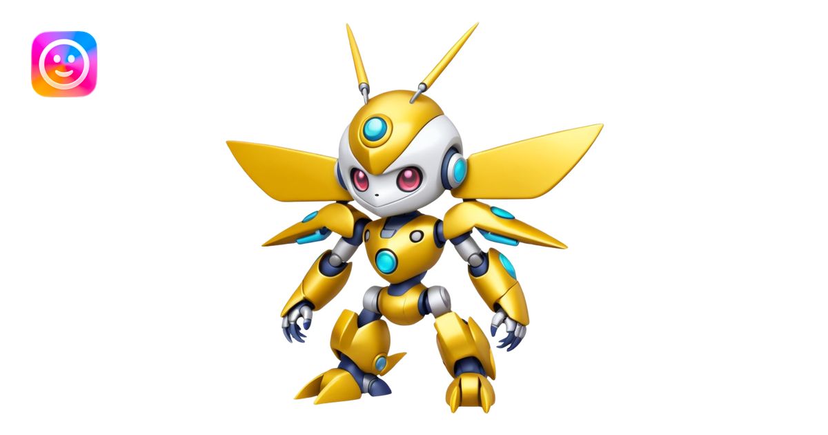 tiny cyber kawaii Fakémon-Pokémon-Medabot full body emoji | AI Emoji ...