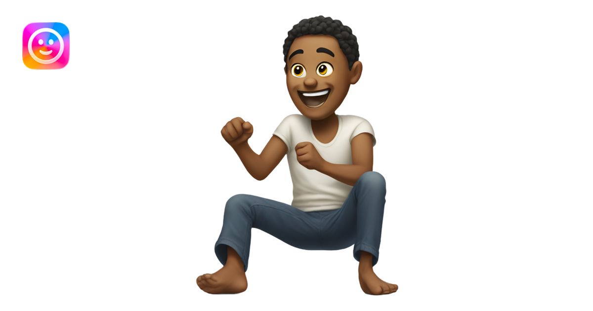 giggling and kicking feet emoji | AI Emoji Generator