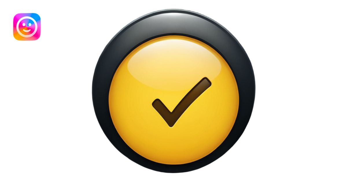 Centang kuning emoji | AI Emoji Generator