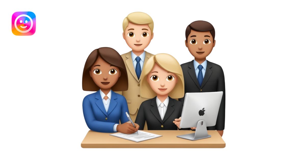 HR works: administrative, people, collaboration emoji | AI Emoji Generator