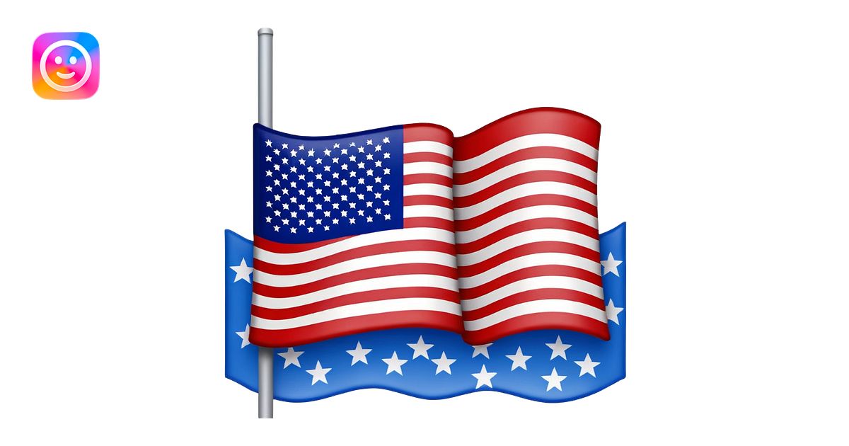 Upside down US flag emoji | AI Emoji Generator