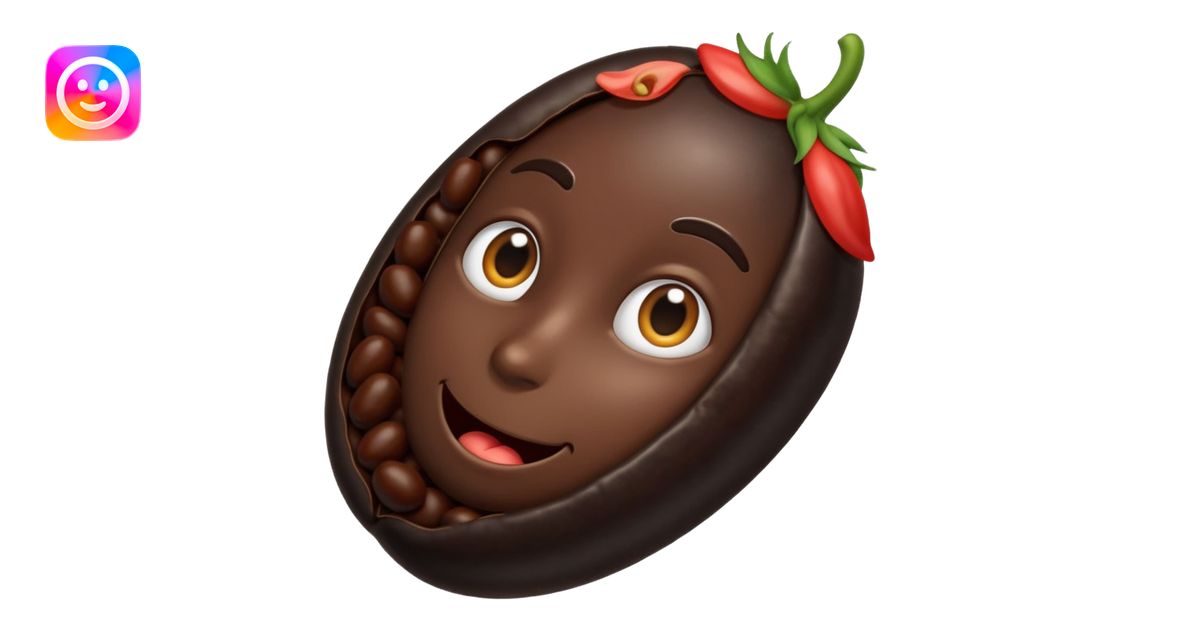 emoji of Austrian black big bean emoji | AI Emoji Generator