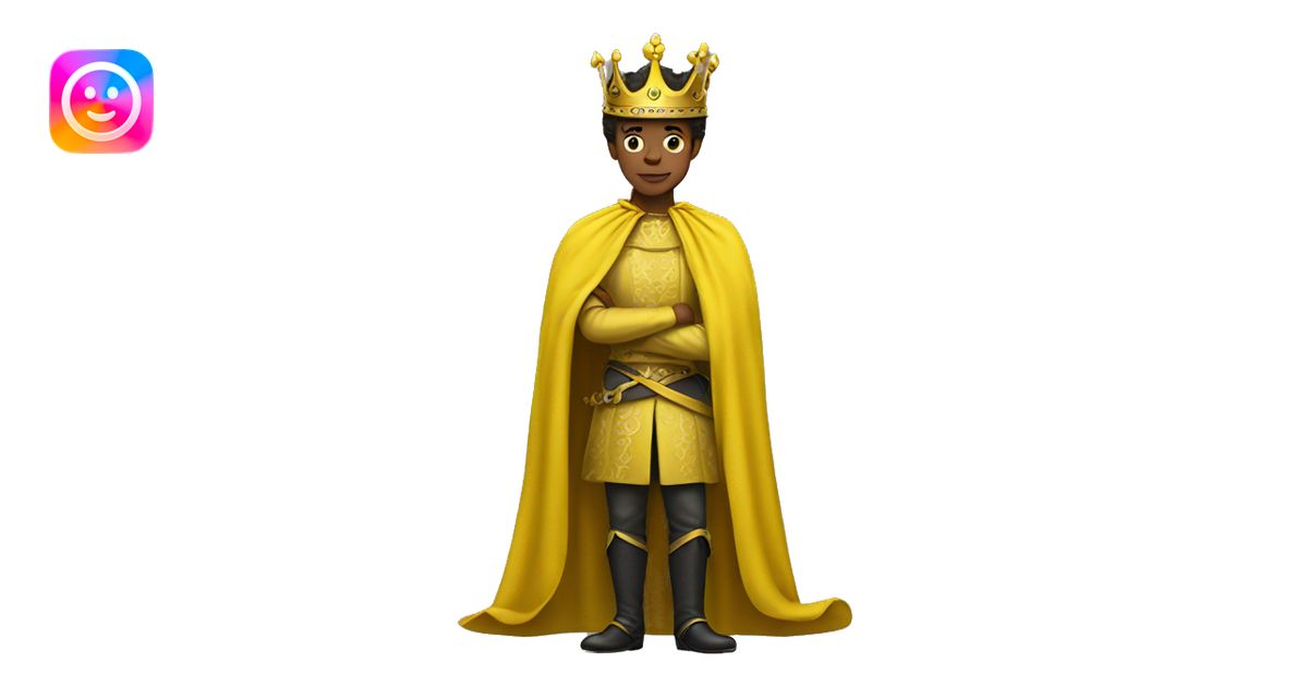 yellow standing prince emoji | AI Emoji Generator
