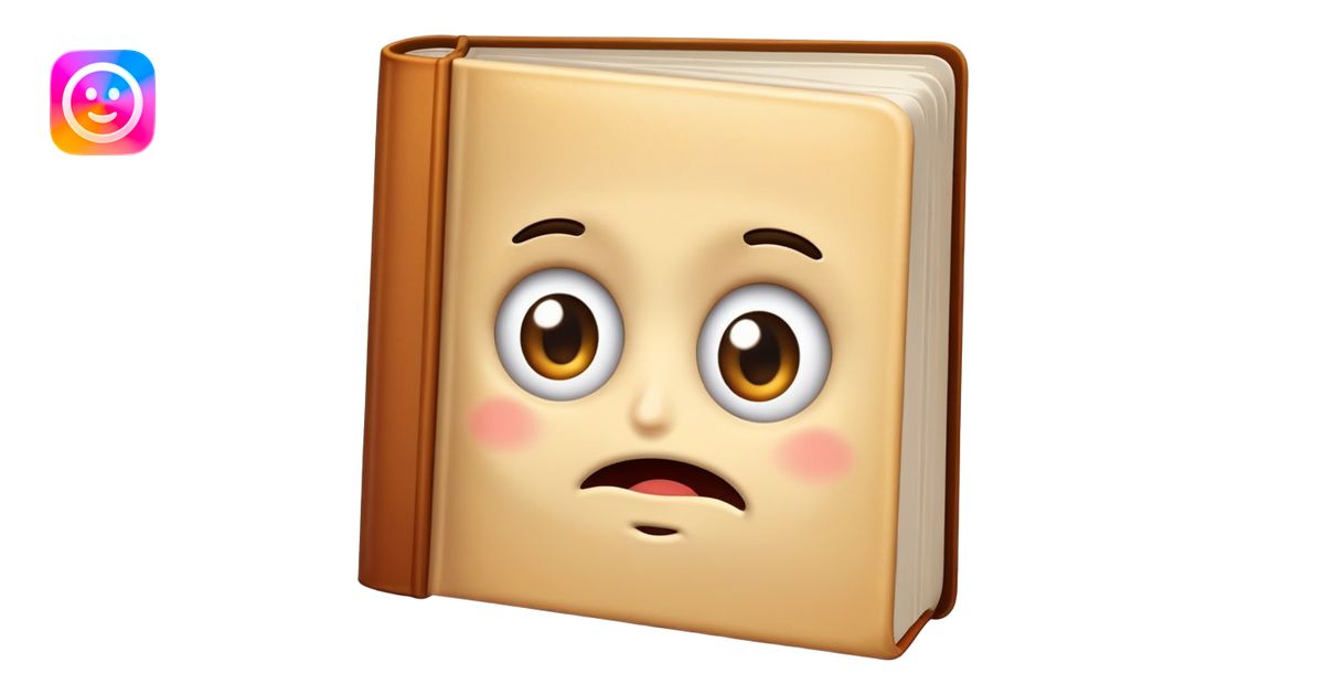 shy book with embarrassed face emoji | AI Emoji Generator