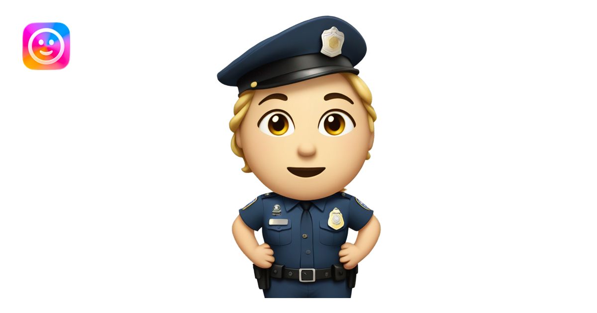 Big belly pregnant police officer emoji | AI Emoji Generator