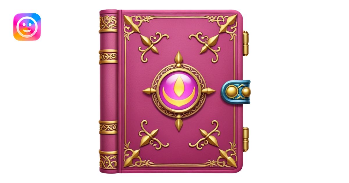 pink spell book emoji | AI Emoji Generator