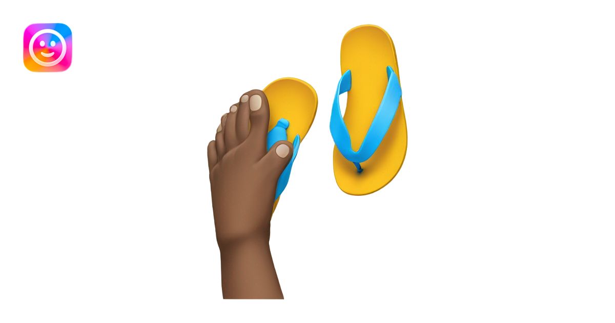 Guy raising a flip flop sandal emoji | AI Emoji Generator