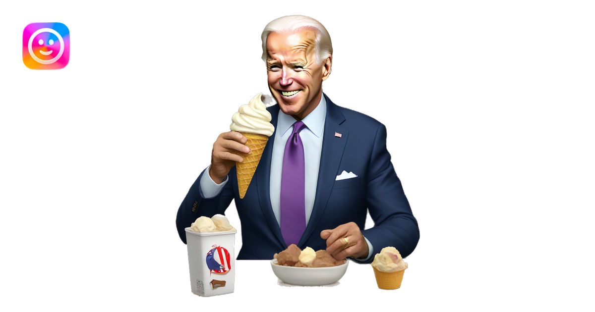joe biden eating ice cream emoji | AI Emoji Generator