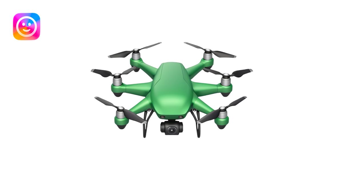 Green Drone – sensor array, Courier Drones. emoji | AI Emoji Generator