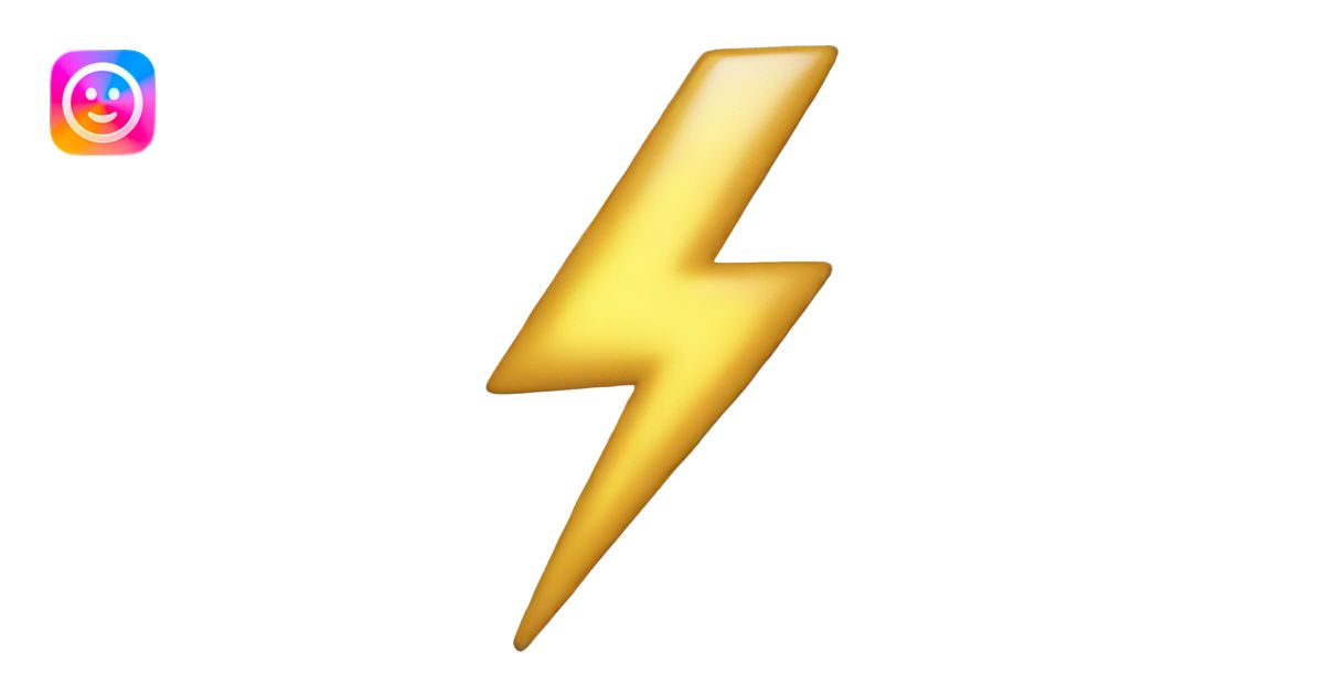 generate white lightning bolt emojie emoji | AI Emoji Generator