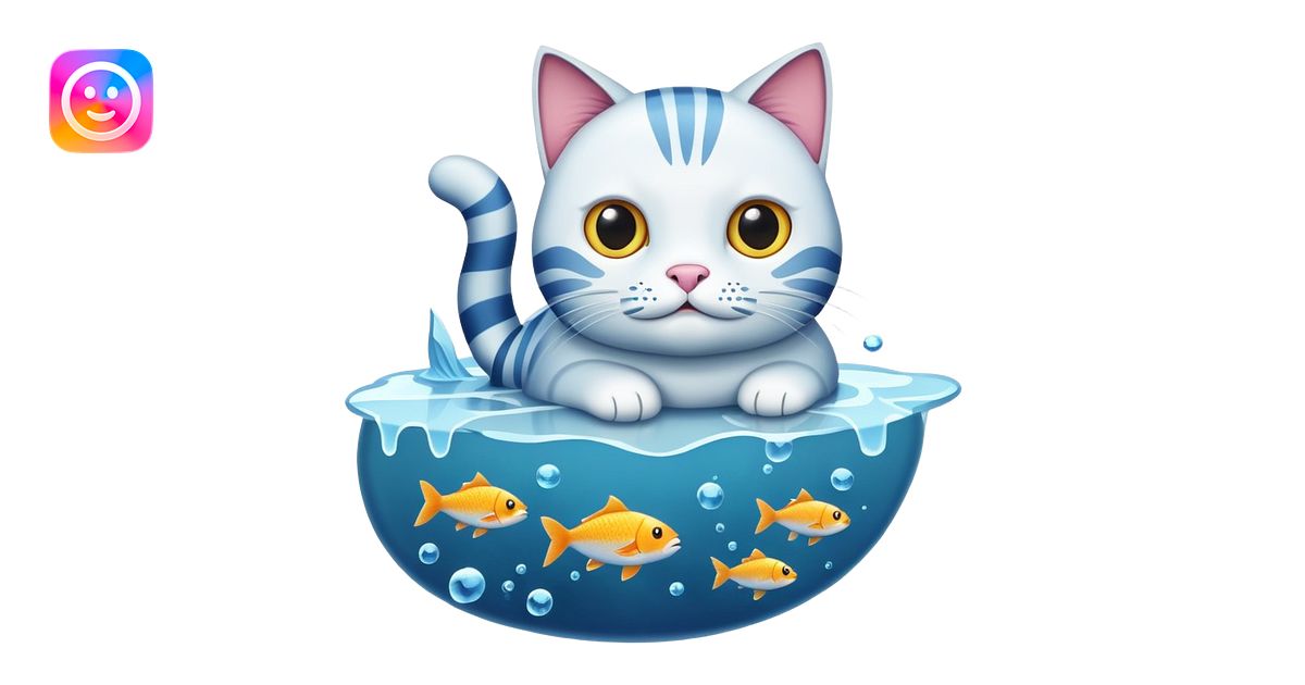 cat fish iceberg emoji | AI Emoji Generator