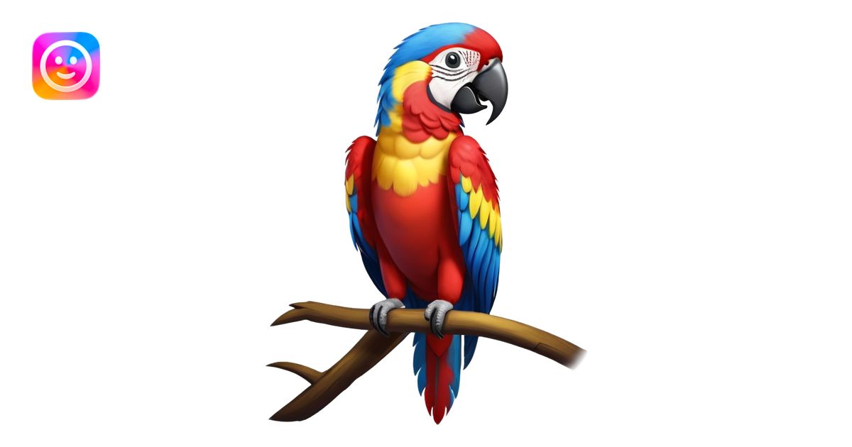 cinematic-macaw-realistic-full-body-standing-emoji,-vibrant-feathers ...