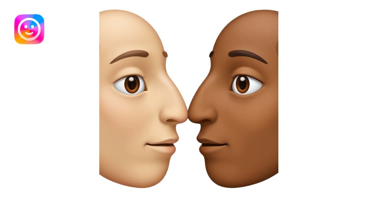 Two noses facing each other emoji | AI Emoji Generator