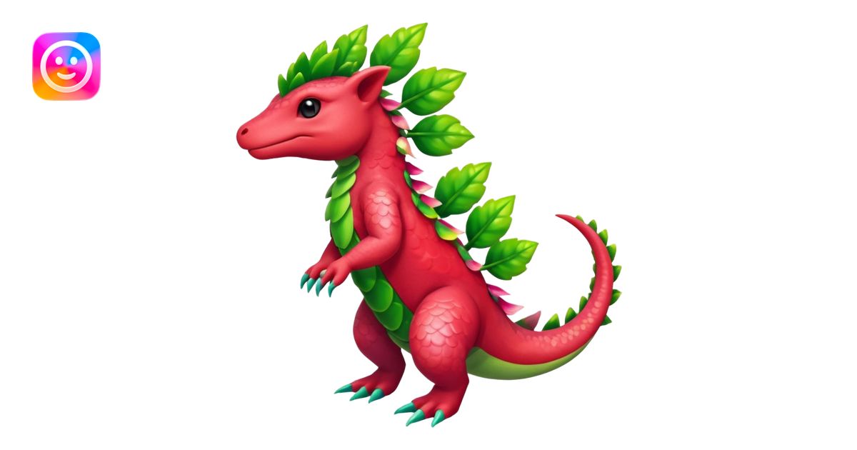 Shiny Exotic Salandit-Shaymin-Meganium-Hybrid-Creature emoji | AI Emoji ...