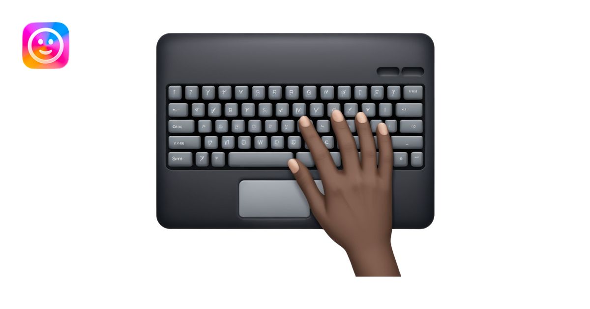 hands typing on a computer keyboard emoji | AI Emoji Generator