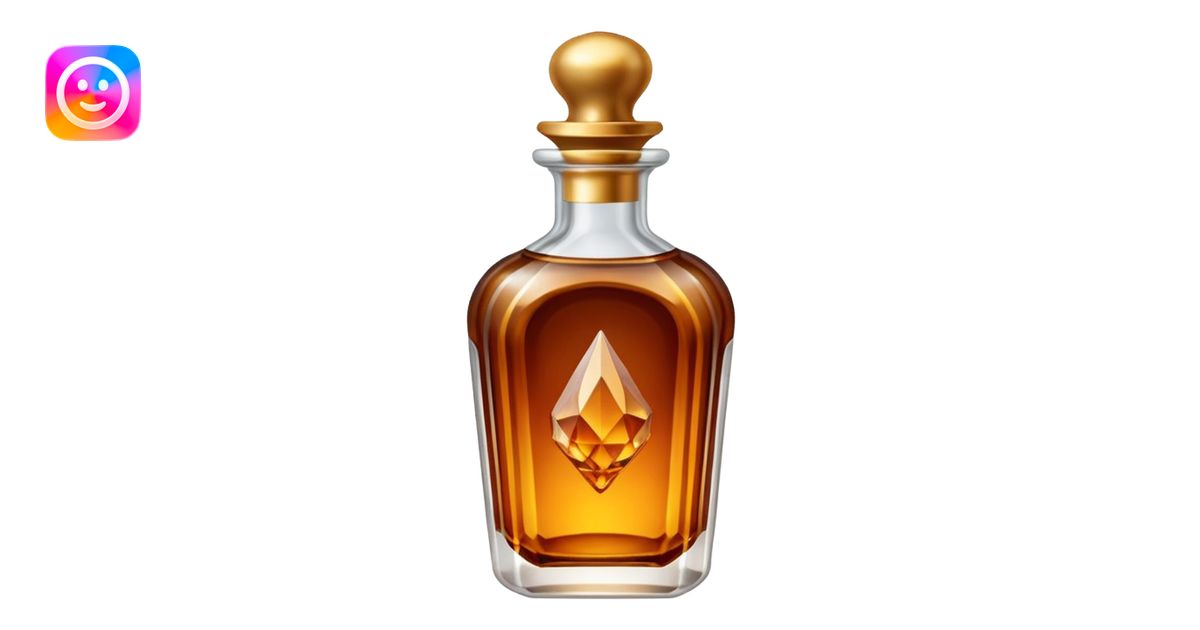 crystal luxurious embalming fluid elixir bottle emoji | AI Emoji Generator