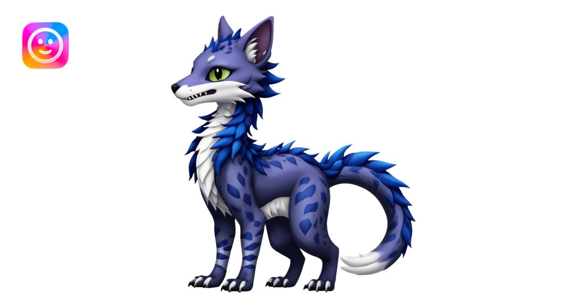 Kawaii dark edgy fantasy feline-vernid-sergal-fursona animal creature ...