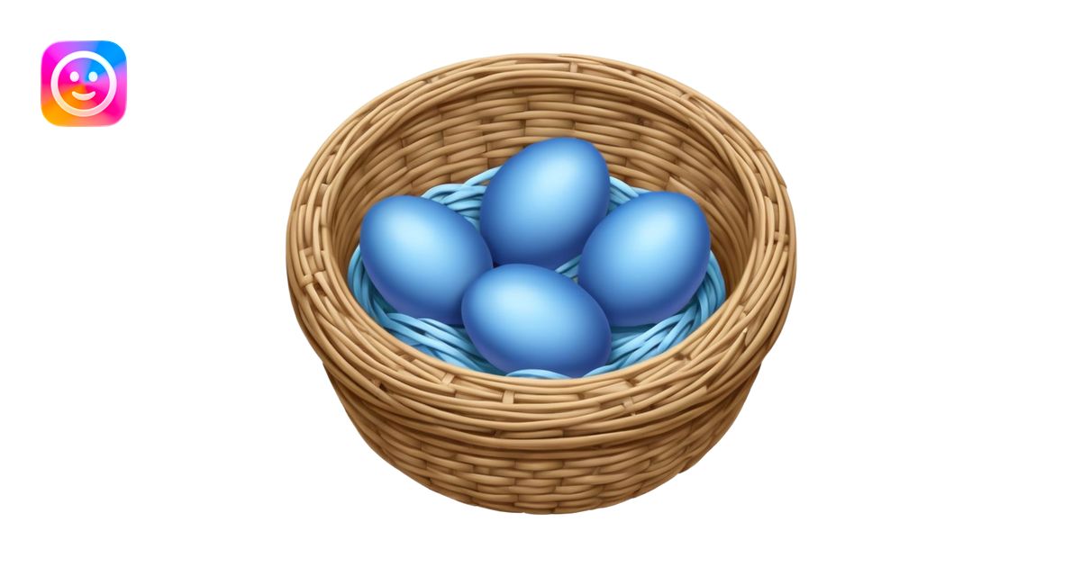 simple blue nest emoji | AI Emoji Generator