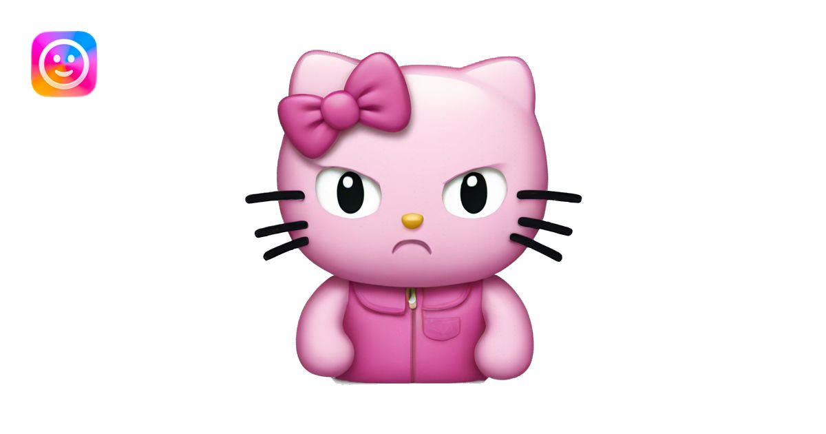 Hello kitty angry emoji | AI Emoji Generator