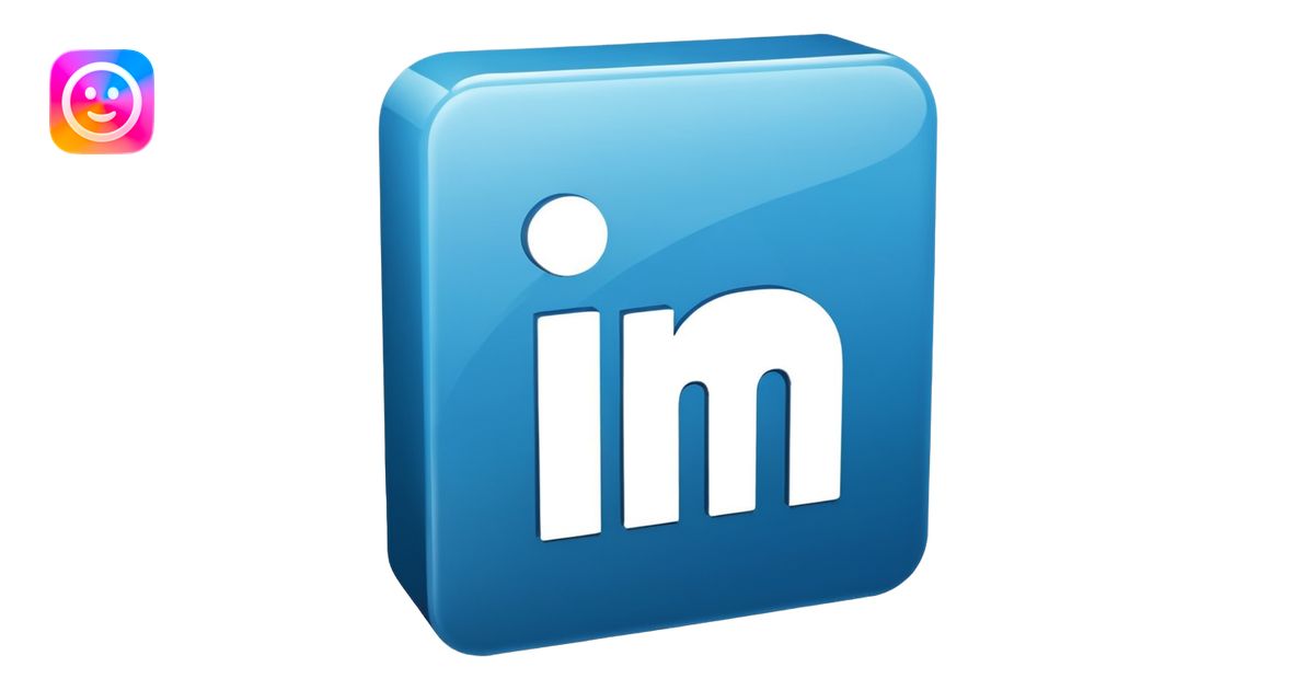 3d linkedin logo (the real Linkedin logo must be used) emoji | AI Emoji ...