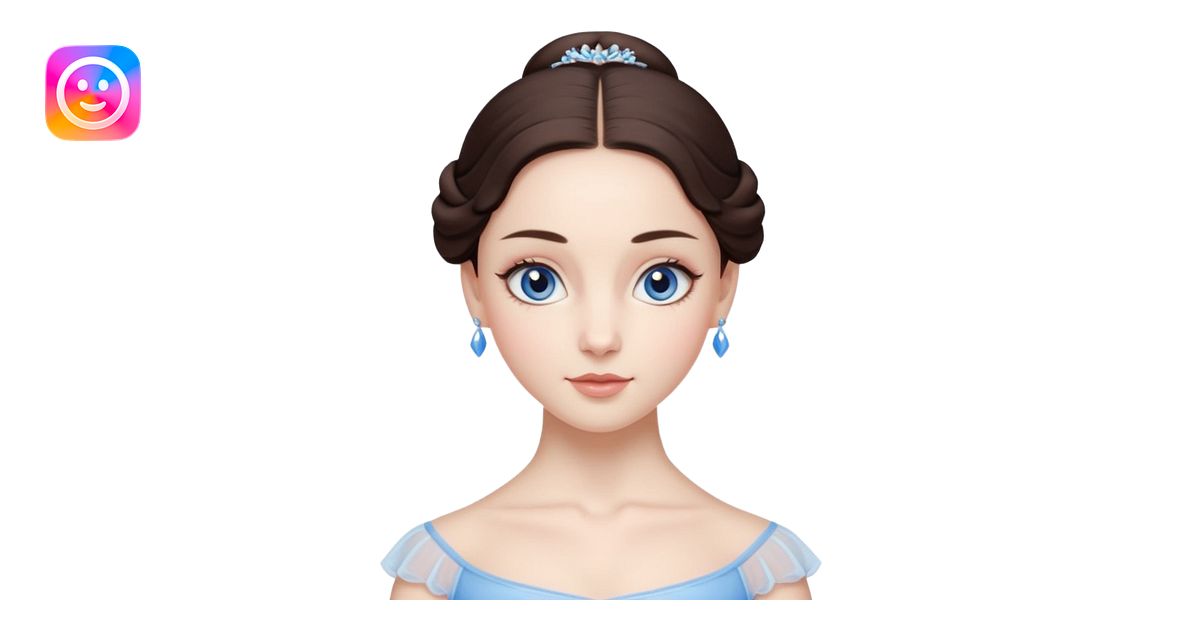 Realistic Ballerina Portrait, with porcelain-like skin featuring a ...