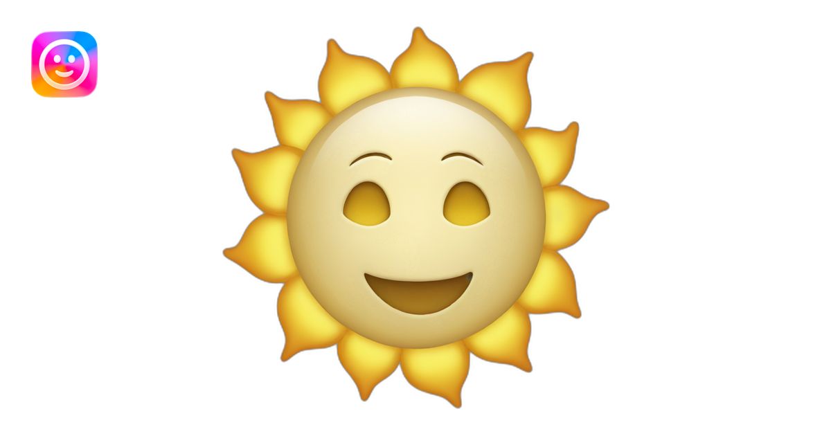 Sun, without face emoji | AI Emoji Generator