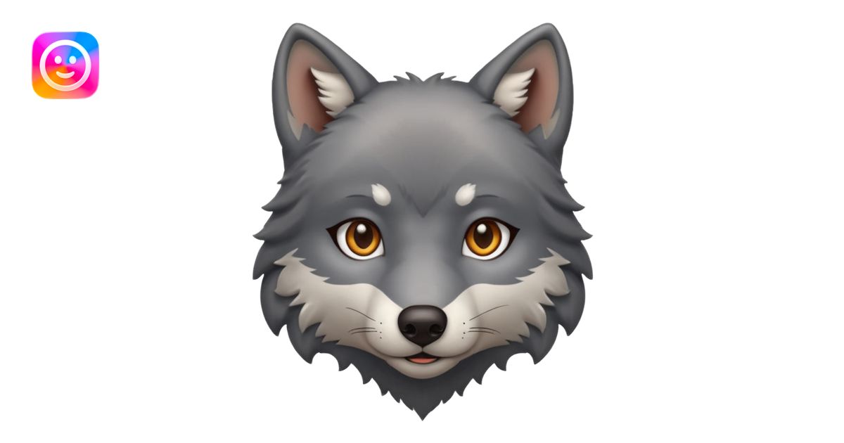 Wolf 2 – Loving heart emoji | AI Emoji Generator