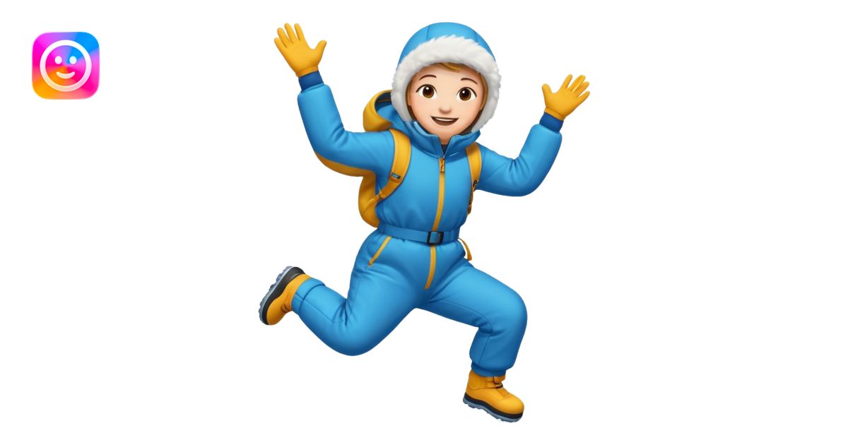Snow jump emoji | AI Emoji Generator