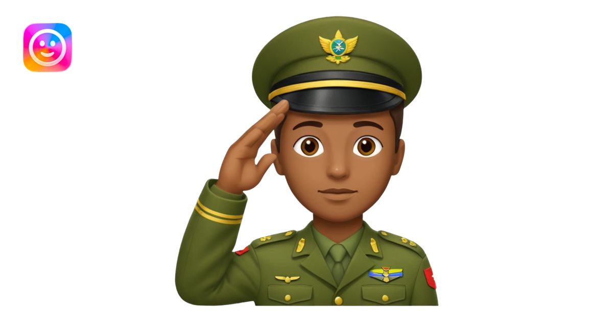 Soldado do Exército Brasileiro fazendo continência emoji | AI Emoji ...